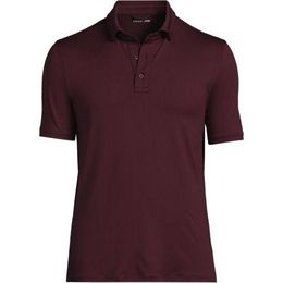 LANDS' END Performance-Poloshirt, Herren,  Rot, Elasthan/Polyester-Mischung, by Lands' End