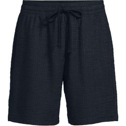 LANDS' END Schlupf-Shorts mit Struktur, Herren,  Blau, Baumwolle/Polyester, by Lands' End