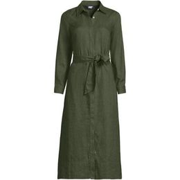 LANDS' END Leinen-Midikleid, Damen,  Gr&uuml;n, by Lands' End