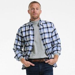LANDS' END Super-T Stehbundshirt f&uuml;r Herren, Classic Fit, Herren, size: regular, Grau, Baumwolle, by Lands' End