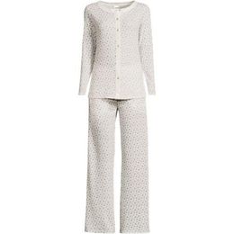 LANDS' END Gemustertes Pyjama-Set, Damen,  Blau, by Lands' End