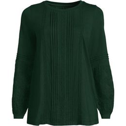 LANDS' END Biesenshirt aus Baumwoll/Modalmix, Damen,  Gr&uuml;n, Baumwoll-Mischung/Viskose-Mischung, by Lands' End