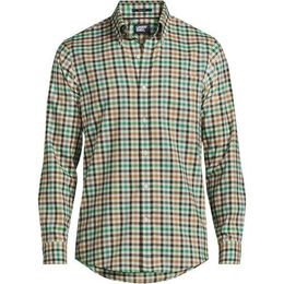 LANDS' END CLASSIC FIT. B&uuml;gelfreies Twillhemd f&uuml;r Herren, Herren, size: regular, Gr&uuml;n, Baumwolle, by Lands' End