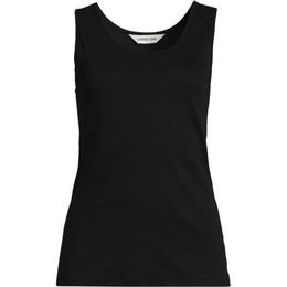 LANDS' END &Auml;rmelloses Top aus Baumwolle in Petite-Gr&ouml;&szlig;e f&uuml;r Damen, Damen, size: petite, Schwarz, Baumwolle, by Lands' End