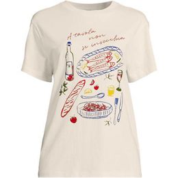 LANDS' END Grafik-Shirt f&uuml;r Damen in Plus-Gr&ouml;&szlig;e, Damen, size: plus, Elfenbein, Baumwolle, by Lands' End