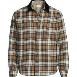LANDS' END Flanellhemd mit Cordkragen, Herren,  Braun, Baumwolle, by Lands' End