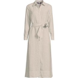 LANDS' END Leinen-Midikleid f&uuml;r Damen in Plus-Gr&ouml;&szlig;e, Damen, size: plus, Elfenbein, by Lands' End