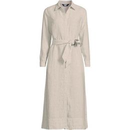 LANDS' END Leinen-Midikleid, Damen,  Wei&szlig;, by Lands' End