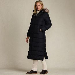 LANDS' END Maxi-Daunenmantel mit Kapuze, Damen,  Schwarz, Polyester, by Lands' End