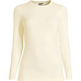 LANDS' END Stretch-THERMASKIN-Oberteil mit Rundhalsausschnitt f&uuml;r Damen in Plus-Gr&ouml;&szlig;e, Damen, size: plus, Elfenbein, Elasthan/Polyester-Mischung, by Lands' End