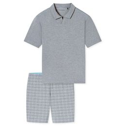 Schiesser Herren Pyjama Selected Premium JacquardSchlafanzug, Pyjama Set, Nachtw&auml;sche