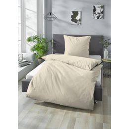 Biberna Bettw&auml;sche Bio Satin 135x200 cm natur