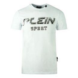 Calvin Klein Plein Sport Silbernes Logo Wei&szlig;es T-Shirt
