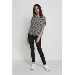Kaffe Langarm-Bluse Regular fit Black/Chalk/Rose Fan Print black multi