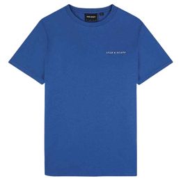 Lyle & Scott Fruhlingsblaues T-Shirt mit gesticktem Logo von Lyle & Scott