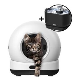Zedar Selbstreinigende Katzentoilette und 2.5L Trinkbrunnen f&uuml;r Katze Kabellos - K1200 PRO & WF600