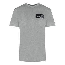 Moschino T-shirt Mit Blocklogo In Grau