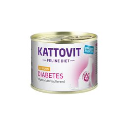 Kattovit Feline Diet Diabetes Huhn Katzen-Nassfutter Diabetes 12x185g