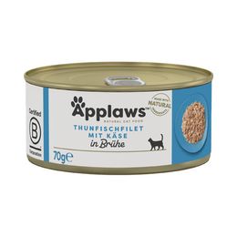 Applaws Cat Thunfischfilets & K&auml;se Katzen-Nassfutter getreidefrei 24x70g