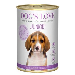 DOG&rsquo;S LOVE Dog's Love Junior Lamm mit Spinat und Kamille Hunde-Nassfutter getreidefrei 6x400g