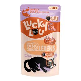 Lucky Lou Lifestage Adult Gefl&uuml;gel & Lachs Katzen-Nassfutter getreidefrei 16x125g