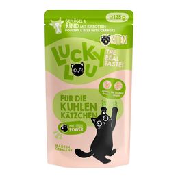 Lucky Lou Lifestage Kitten Gefl&uuml;gel & Rind Katzen-Nassfutter getreidefrei 16x125g