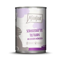 MjAMjAM schmackhafter Truthahn an leckeren M&ouml;hrchen Katzen-Nassfutter getreidefrei 24x400g