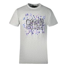 Cavalli Class Skalen Design Logo Graues T-Shirt