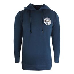 Cavalli Class Kapuzenpullover in Marineblau mit grossem Kreis-Design
