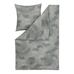Estella Bettw&auml;sche Isabella, Olivgr&uuml;n, Textil, Floral, 135x200 cm, Textiles Vertrauen - Oeko-Tex&reg;, b&uuml;gelfrei, pflegeleicht, hautfreundlich, schadstoffgepr&uuml;ft, Schlaftextilien, Bettw&auml;sche, Bettw&auml;sche, Jersey-Bettw&auml;sche