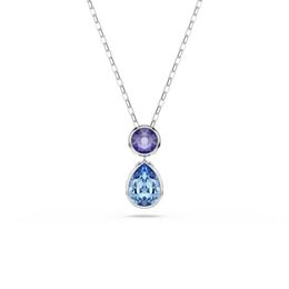 Swarovski Damen Kette mit Anh&auml;nger "Schmuck Geschenk Chroma Halskette", Metallmetallfarben, kristallwei&szlig;, lila, blau, Metall, Halsketten, mit