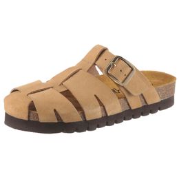 ANISTON SHOES Damen Clog, Gr. 36beige, Veloursleder, unifarben, Schuhe, Sommerschuh, Hausschuh, Urlaubsschuh - NEUE KOLLEKTION