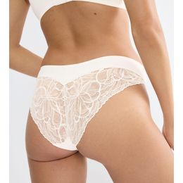 Triumph Damen Slip "Body Make-Up Illusion Lace", Gr. 40ecru wei&szlig;, Microtouch, Obermaterial: 80% Polyamid, 20% Elasthan, Unterhosen, florale