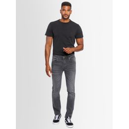 Alessandro Salvarini A. Salvarini Herren Jeans Slim Fit Stretch Denim 5-Pocket - Dunkelgrau