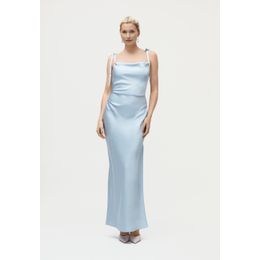 LEGER Damen Maxikleid "Maxima, LeGer by Lena Gercke"hellblau, Gr. 44, Web, Obermaterial: 80% Baumwolle, 10% Polyester, 10% Viskose, Kleider