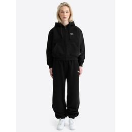 Lonsdale Damen Trainingsanzug "SUNRIDGE"schwarz, ecru, Gr. M, Obermaterial: 60% Baumwolle, 40% Polyester. Futter: 60% Baumwolle, 40% Polyester.