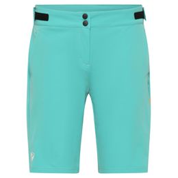 Ziener Damen Radhose "NILSA-Z", gr&uuml;n, Gr. 34, Obermaterial: 100% Polyester, Hosen, elastisches Material, verstellbarter Bund, eingeh&auml;ngte Innenhose