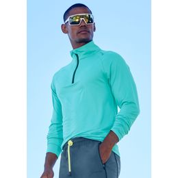 Herren Funktionsshirtt&uuml;rkis, Gr. XXL, LE JOGGER PERFORMANCE, unifarben, Trikot, Obermaterial: 88% Polyester, 12% Elasthan, Shirts, mit Stehkragen und