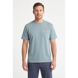 Timberland Herren T-Shirt "Illustrated Tree Logo Back Graphic", blau, Gr. XXL, Obermaterial: 100% Baumwolle, Shirts, mit Baumwolle, Kurzarmdesign