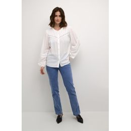 Kaffe Langarm-Bluse Regular fit Chalk white