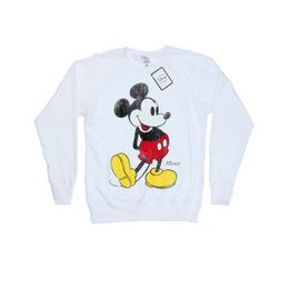 Disney Damen/Damen Mickey Mouse Classic Kick Sweatshirt (Wei&szlig;)