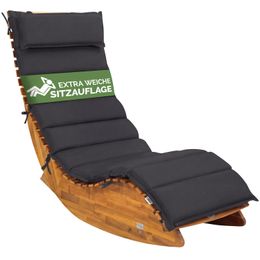 Detex Auflage Saunaliege Anthrazit 177x58x7cm