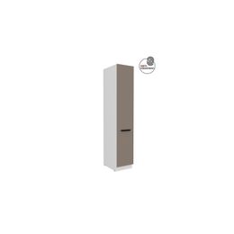 K&uuml;chen-Preisbombe K&uuml;chen Hochschrank 40 cm K&uuml;che ARIA Sandgrau matt Anti Fingerprint K&uuml;chenzeile