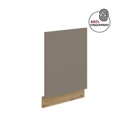K&uuml;chen-Preisbombe Frontblende f&uuml;r integrierten Geschirrsp&uuml;ler 45 cm ARIA Sandgrau + Eiche Artisan