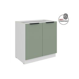 K&uuml;chen-Preisbombe K&uuml;chen Unterschrank 80 K&uuml;che ARIA Aquamarin matt Anti Fingerprint K&uuml;chenzeile