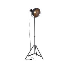 Brilliant Lampe Jesper Standleuchte 39cm Gitter schwarz 1x A60, E27, 60W, geeignet f&uuml;r Normallampen (nicht enthalten) Mit Fu&szlig;schalter