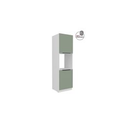 K&uuml;chen-Preisbombe K&uuml;chen Hochschrank 60 cm K&uuml;che ARIA Aquamarin matt Anti Fingerprint K&uuml;chenzeile
