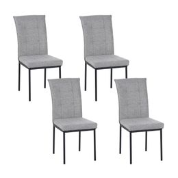 HTI-Living Stuhl Matthew Hellgrau 4er-Set