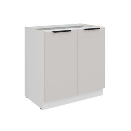 K&uuml;chen-Preisbombe K&uuml;chen Unterschrank 80 cm COMO Kaschmir + Wei&szlig; K&uuml;che K&uuml;chenzeile K&uuml;chenblock