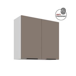 K&uuml;chen-Preisbombe K&uuml;chen H&auml;ngeschrank 80 cm K&uuml;che ARIA Sandgrau matt K&uuml;chenzeile Anti Fingerprint